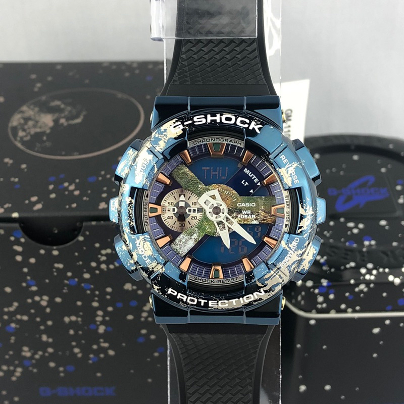 Casio G-Shock Earth Planet Series Metal Bezel GM-110EARTH-1 | Shopee ...