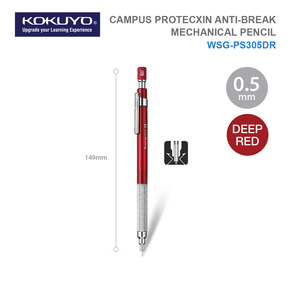 KOKUYO Campus PROTECXIN Anti-break Mechanical Pencil 0.5mm WSG-PS305 ...