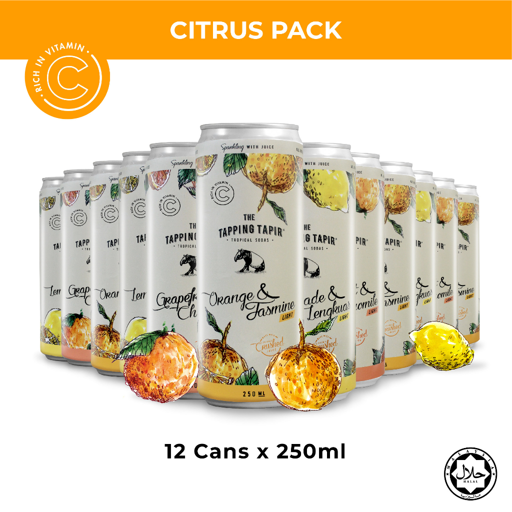 The Tapping Tapir Light Carbonated Soda Real Fruit Juice Drink Less ...