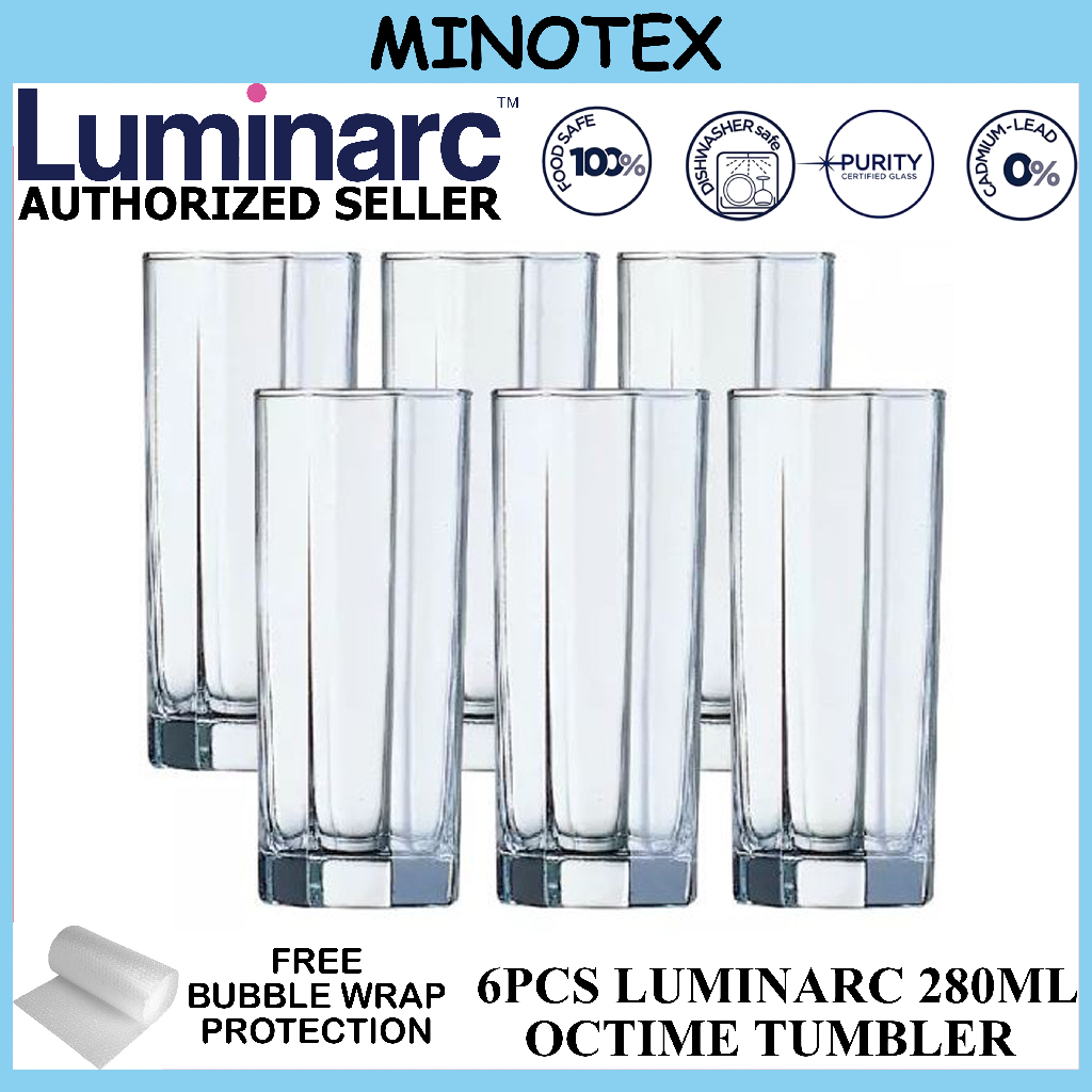 Luminarc Octime 6pcs 280ml Highball Glass Set / Set Gelas Luminarc ...