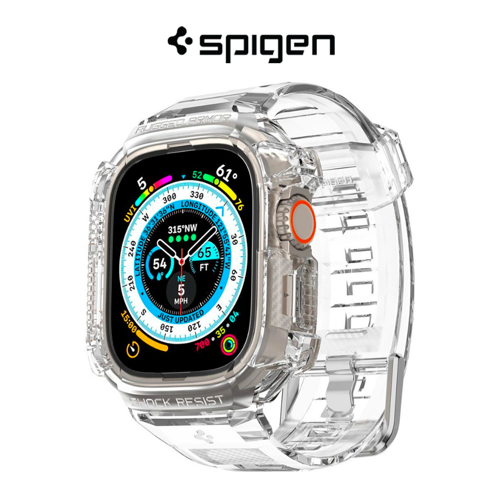 Spigen Apple Watch Case Ultra 2 / 1 (49mm) Rugged Armor Pro With Apple ...