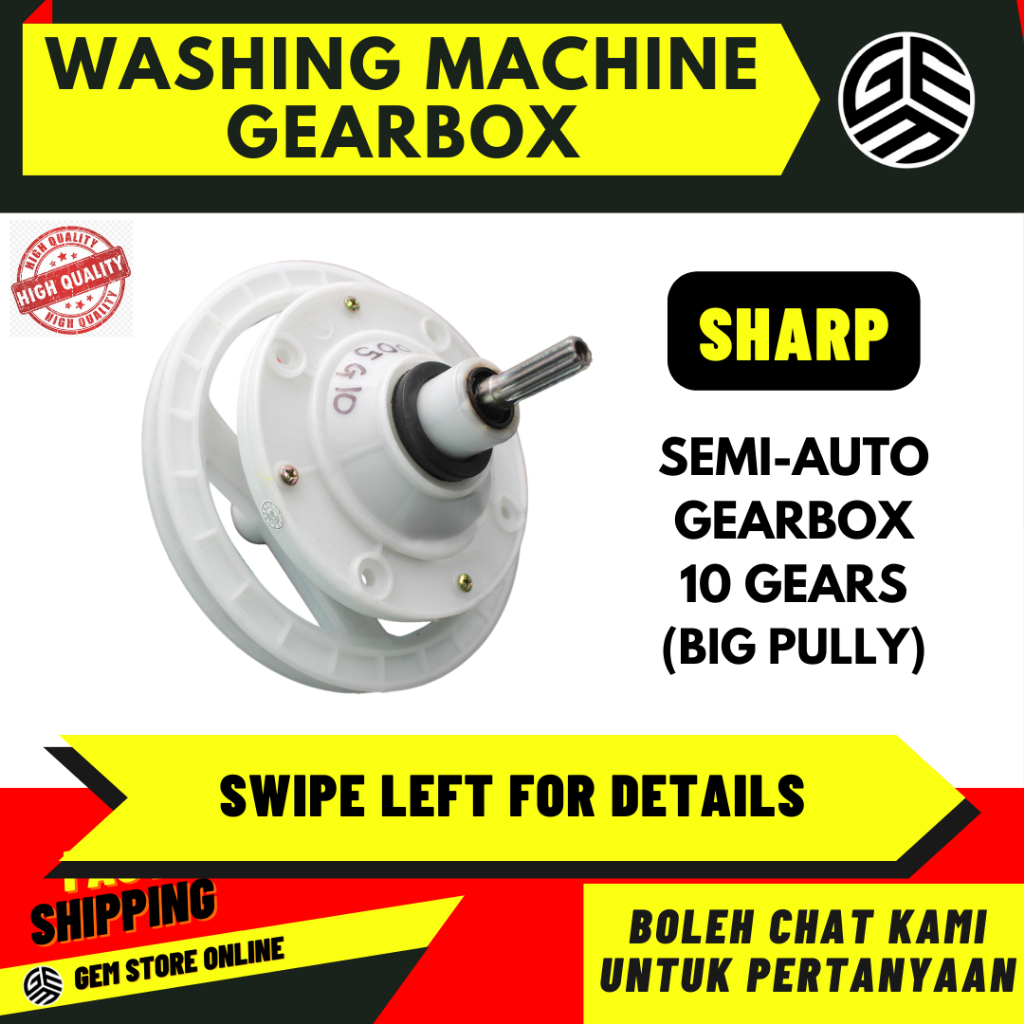SHARP Washing Machine Gearbox / Gearbox Mesin Basuh ES-T95A-BM | Shopee ...