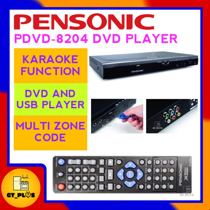 PENSONIC PDVD-8204 DVD PLAYER USB PLAYER FULL KARAOKE FUNCTION DVD ...