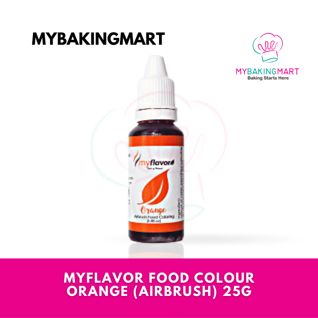 Mybakingmart | Myflavor Orange Airbrush Halal Edible Food Coloring ...