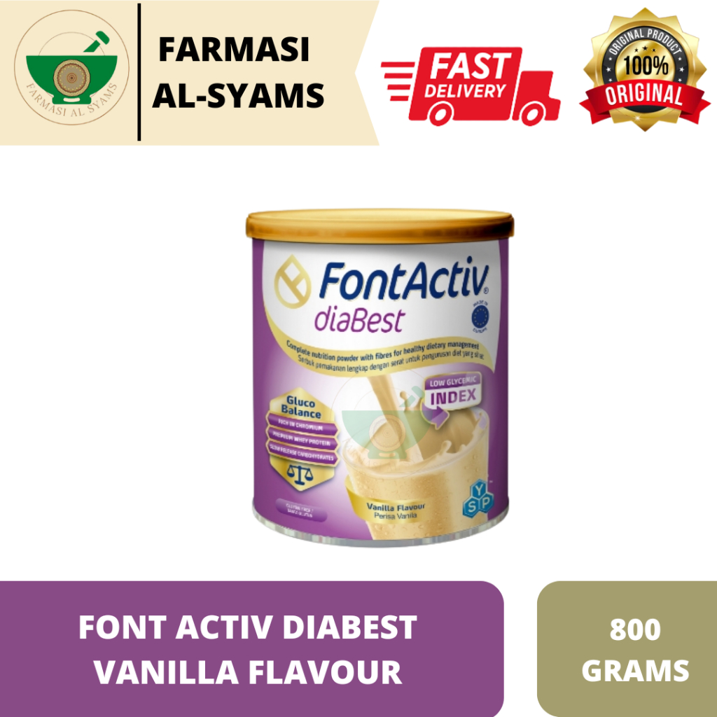 FONT ACTIV DIABEST 800G VANILLA FLAVOUR | Shopee Malaysia