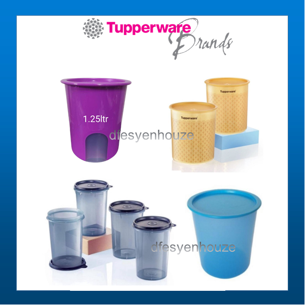 Tupperware One Touch Canister 600ml/1.0L/1.25L (1pc) - Purple/Pink/Blue/Golden | Shopee Malaysia
