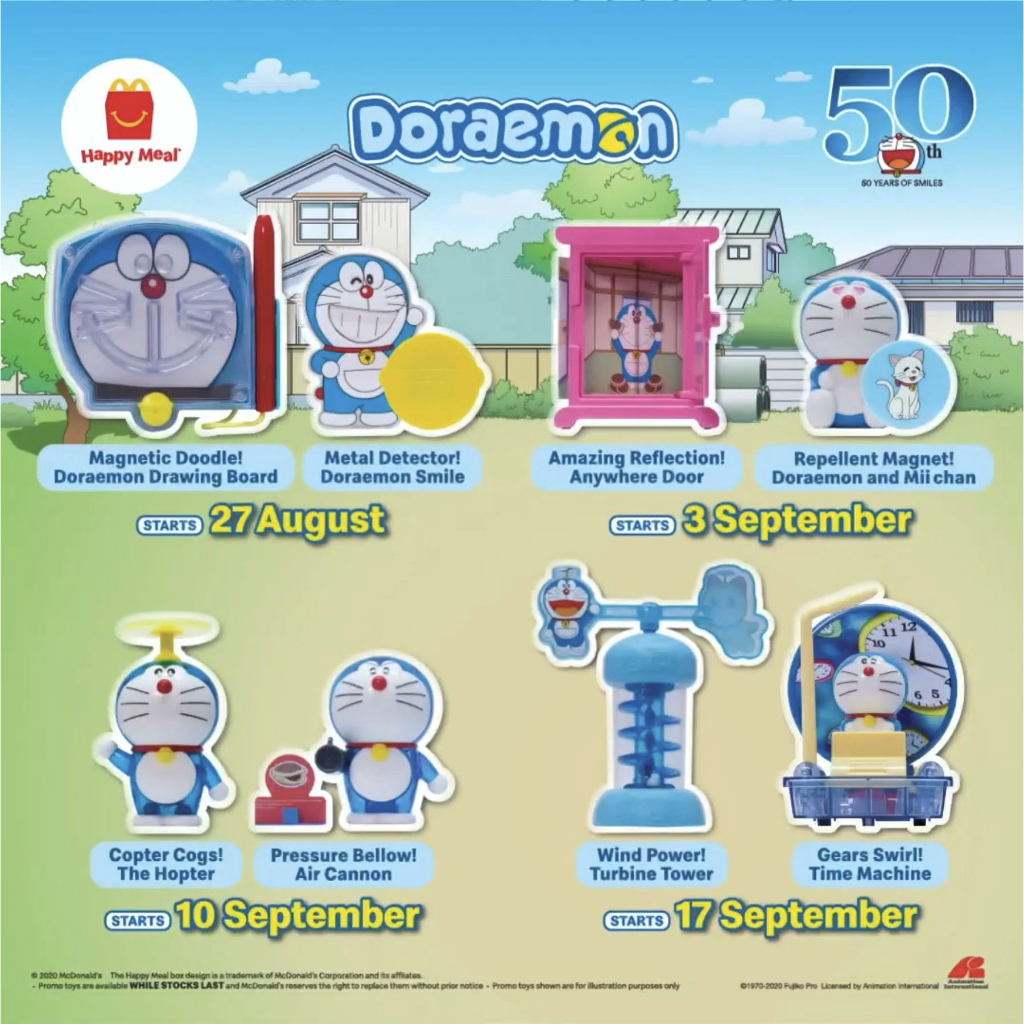 Happy Meal\Mcdonald's Happy Meal Doraemon 50th | Shopee Malaysia