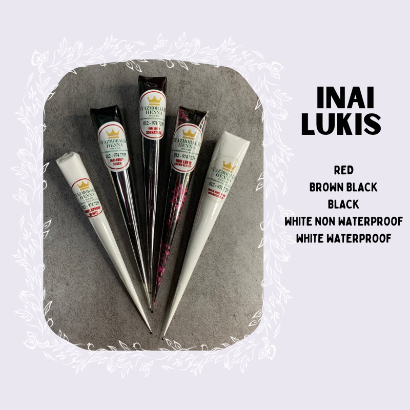 Inai Lukis Merah / Hitam / Putih By Syazmoralee Henna / Inai Pengantin ...