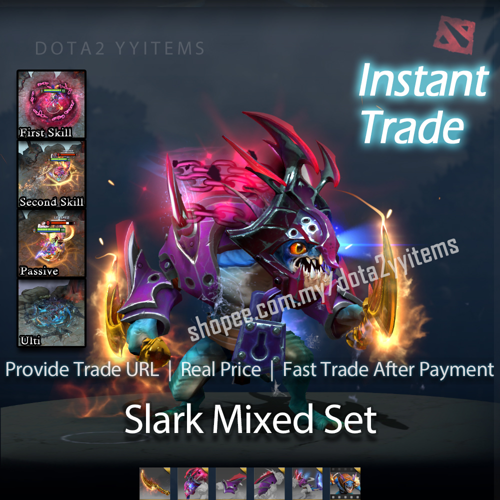 DOTA2 Slark Mixed Set (Hydrakan/Sea Rake's Bridle/Shadow in the Deep ...