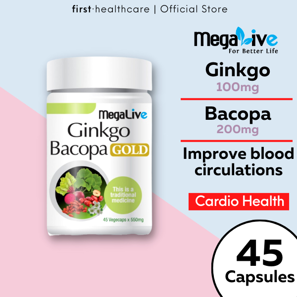 [READY STOCK!] Megalive Ginkgo Bacopa Gold 550mg with Ginkgo Bacopa ...