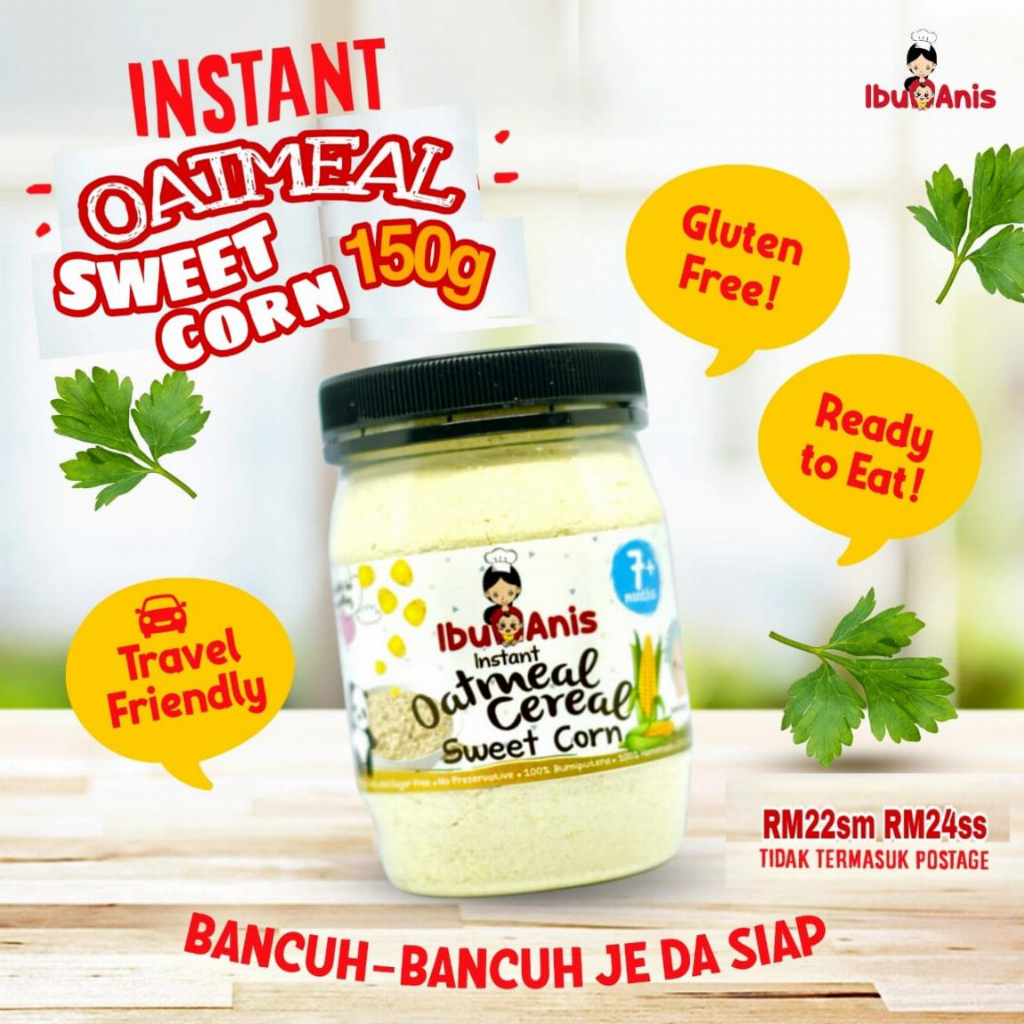 IBU ANIS Instant Oatmeal Cereal 150g/200g For Baby 7+ Month (Sabah ...