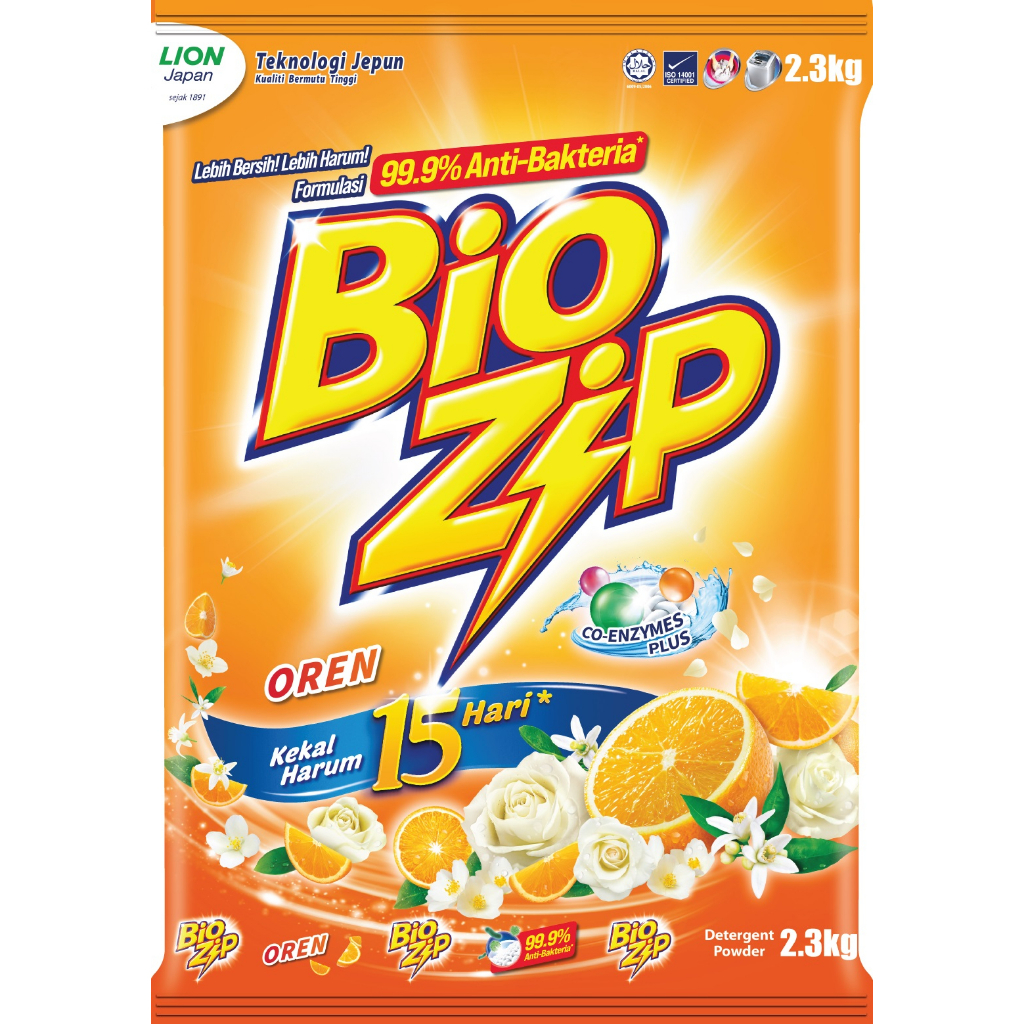 Bio Zip Orange Powder Detergent (2.3kg) | Shopee Malaysia