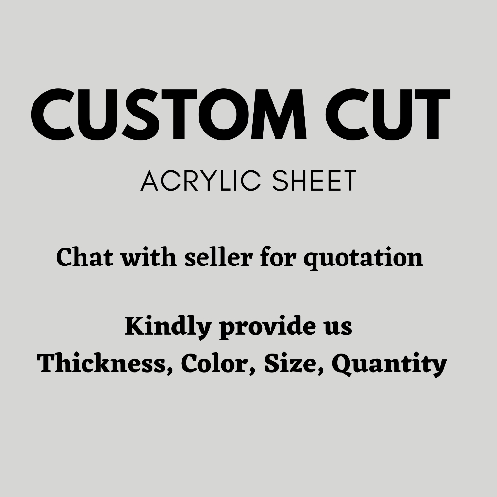Custom Cut Acrylic Sheet (Chat with seller) | Shopee Malaysia