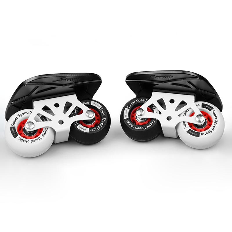 (Super Speed Ultimate) Freeskates Round Wheels Metal Deck Drift Skates ...