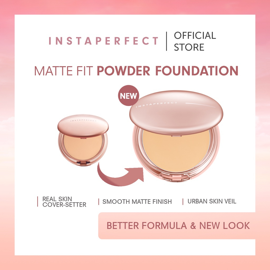 Wardah InstaPerfect Matte Fit Powder Foundation | Ready Stock | Shopee ...