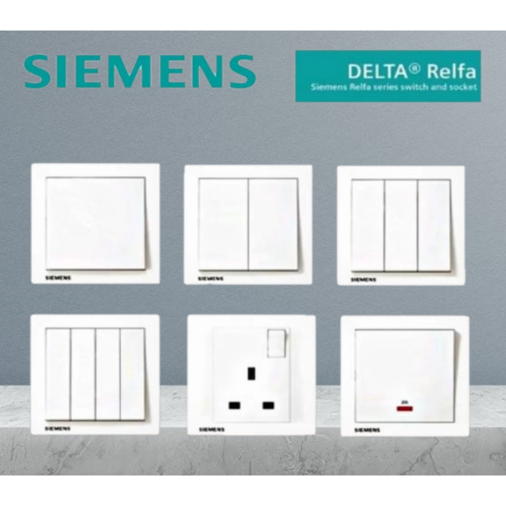 SIEMENS DELTA® Relfa SERIES WHITE SWITCHES & SOCKET OUTLET with SIRIM ...
