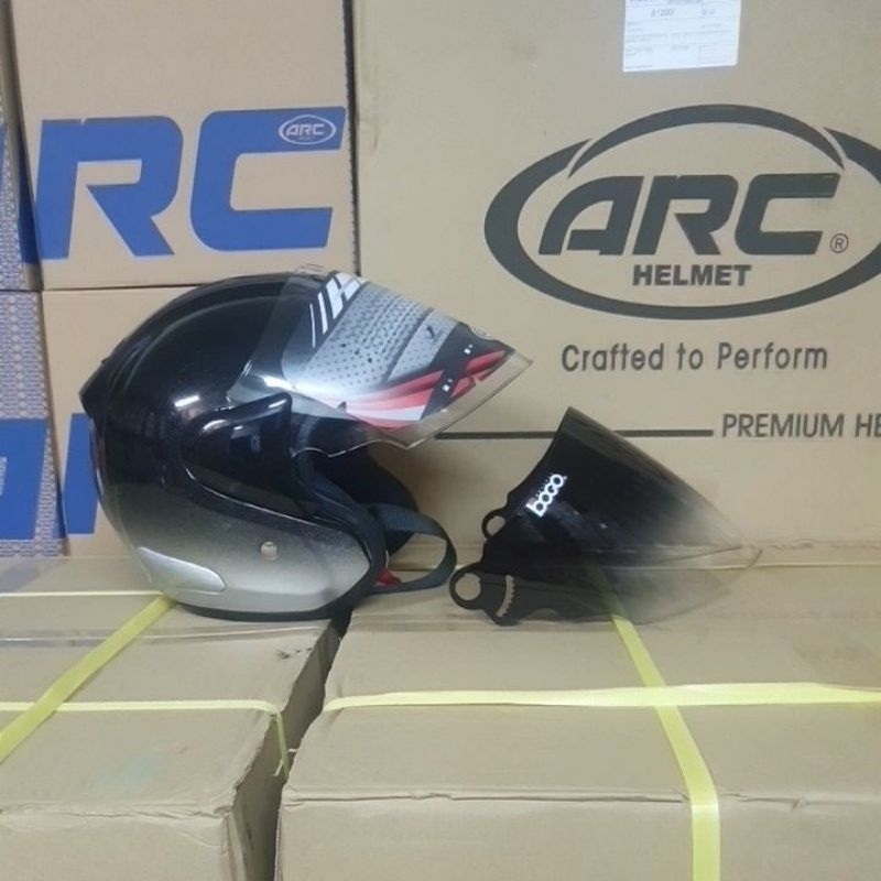 ARC Ritz Two Tone Silver SPECIAL COLOR ( with bogo 2 tone visor ...