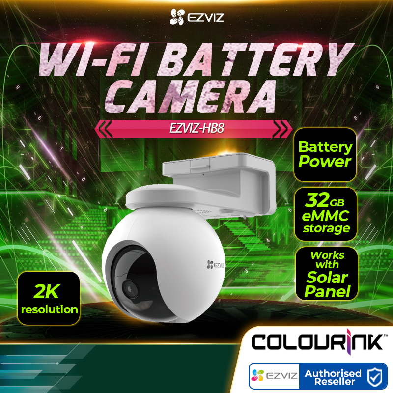 Ezviz HB8 2K⁺ 4MP 1440P Outdoor Rechargeable Battery-Powered Pan & Tilt ...