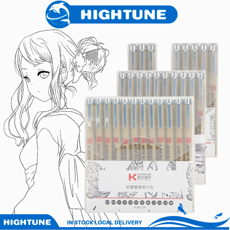 HIGHTUNE Micron Art Mark Pen Drawing Waterproof Needle Hook Line Sketch ...