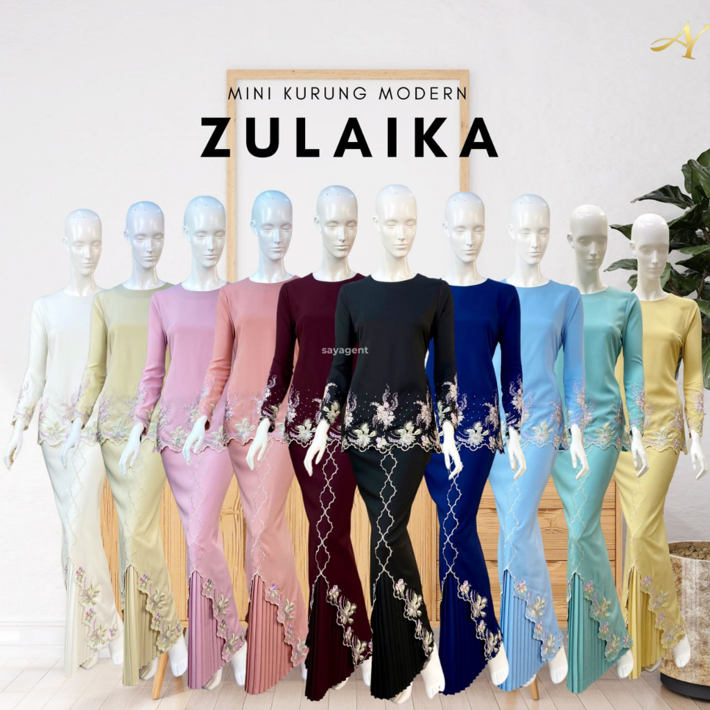 KURUNG MODERN ZULAIKA BAJU RAYA 2023 NIKAH TUNANG SANDING BAJU ...