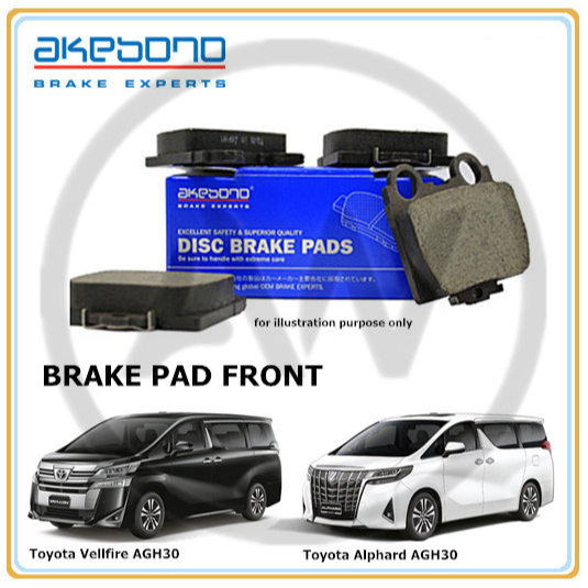 AKEBONO Japan Toyota Alphard Vellfire AGH30 AGH35 GGH30 2016-2023 Front ...