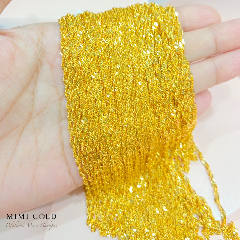 Rantai Leher Gila Padu Emas 916 (40&44CM) (N) | Shopee Malaysia