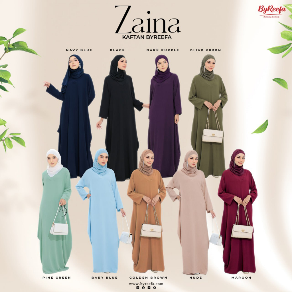 Kaftan Zaina Ironless ByReefa Collection | Shopee Malaysia