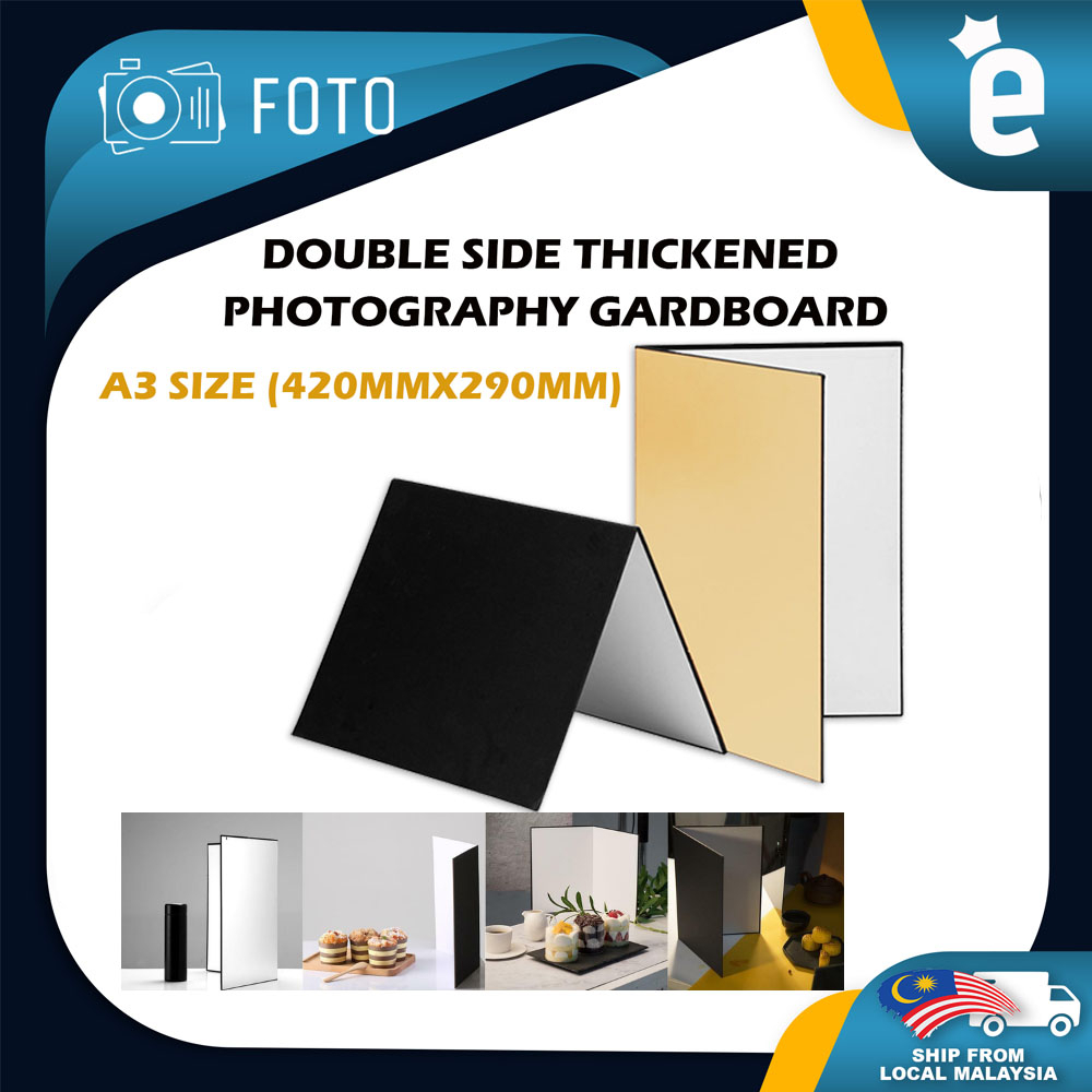 Foto A3 Photography Cardboard Folding Reflector Black Silver White ...