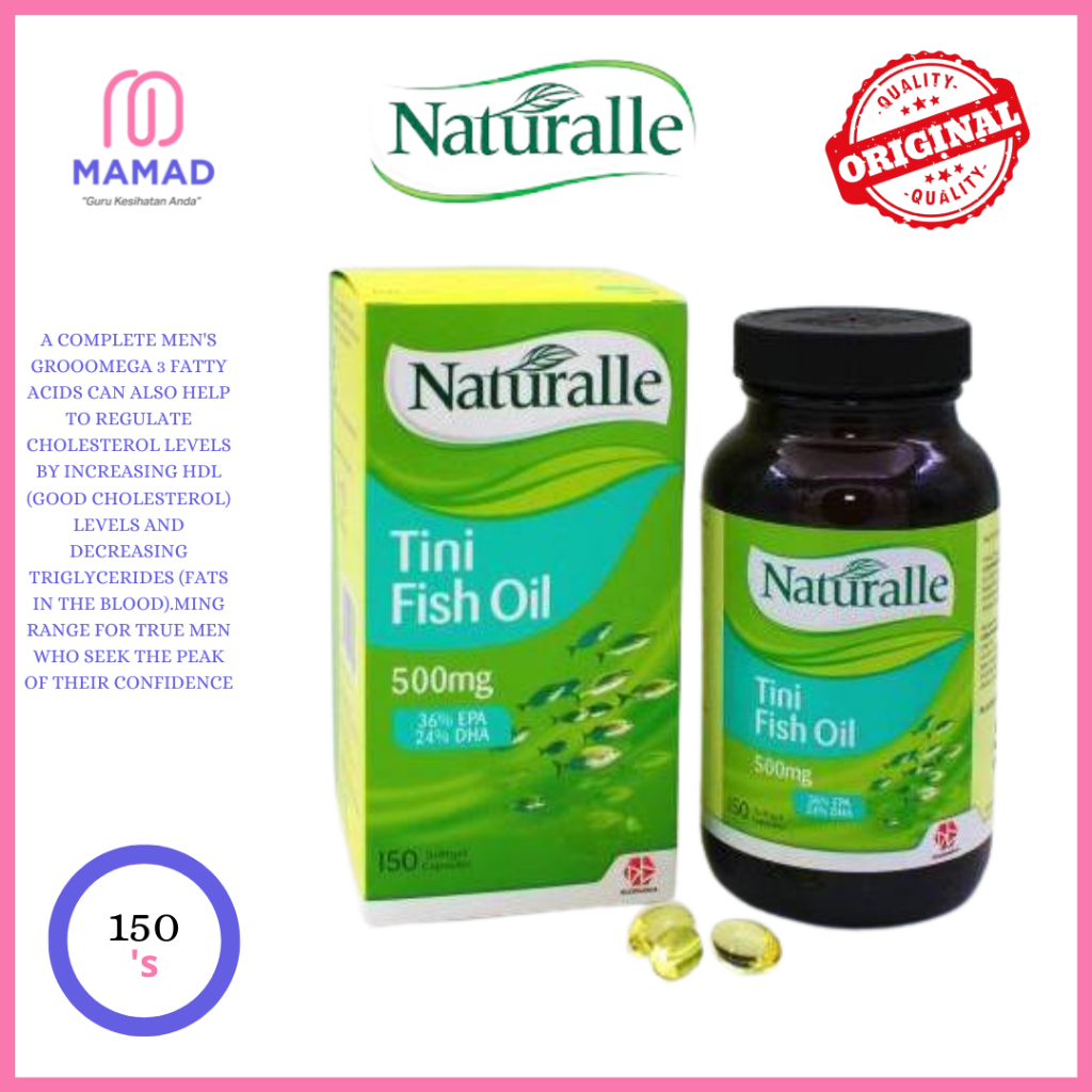 PROMOSI KAW KAW !! Naturalle Tini Fish Oil 500mg 150's (36% EPA+24% DHA ...