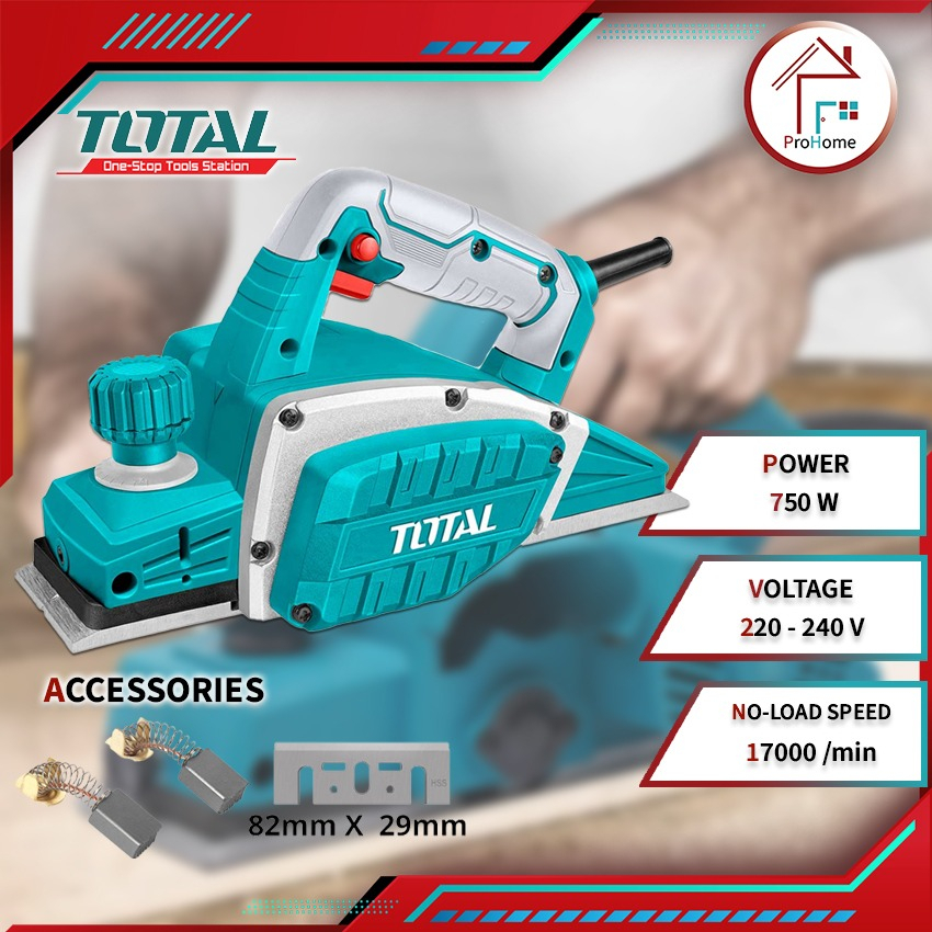TOTAL TL7508226 Electric Wood Planer 750w[Aluminium Base] / Ketam Kayu ...