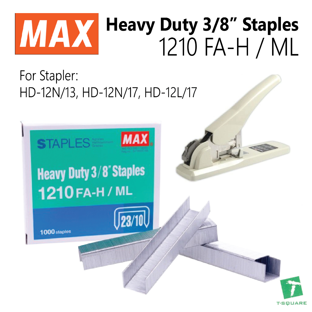 MAX Heavy Duty 3/8” Staples 1210 FA-H / ML | Shopee Malaysia