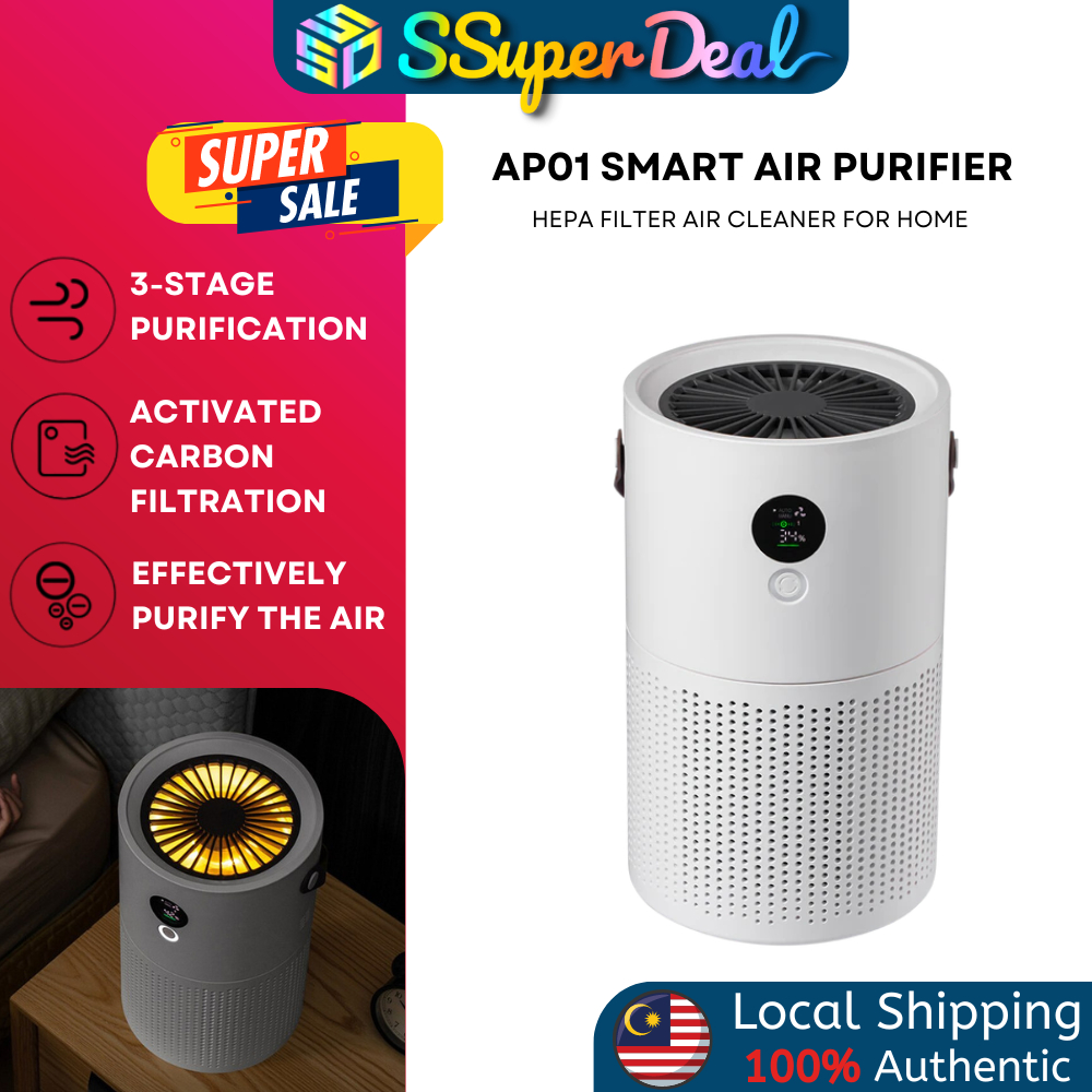 AP01 Smart Display Air Purifier Desktop Purifiers Night Light ...