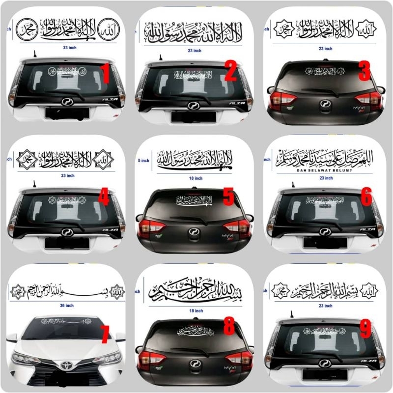 Sticker Jawi Kereta Berkualiti | Shopee Malaysia