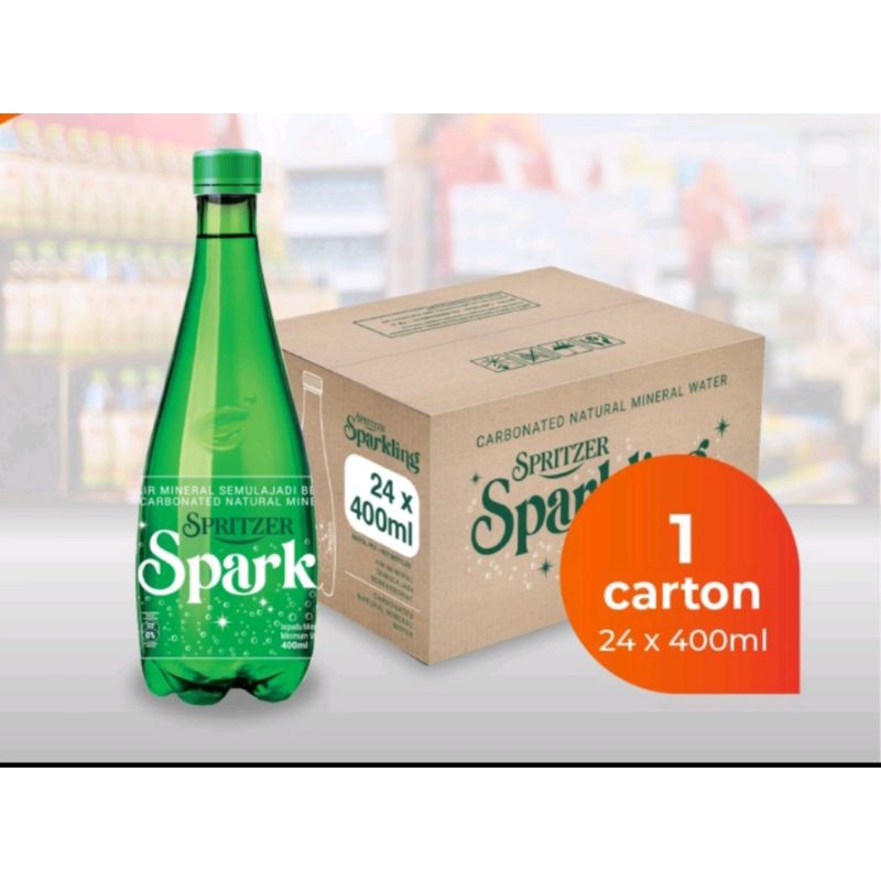 Spritzer Sparkling Natarul Mineral Water (400ML X 24) or (1.0L X 12) | Shopee Malaysia