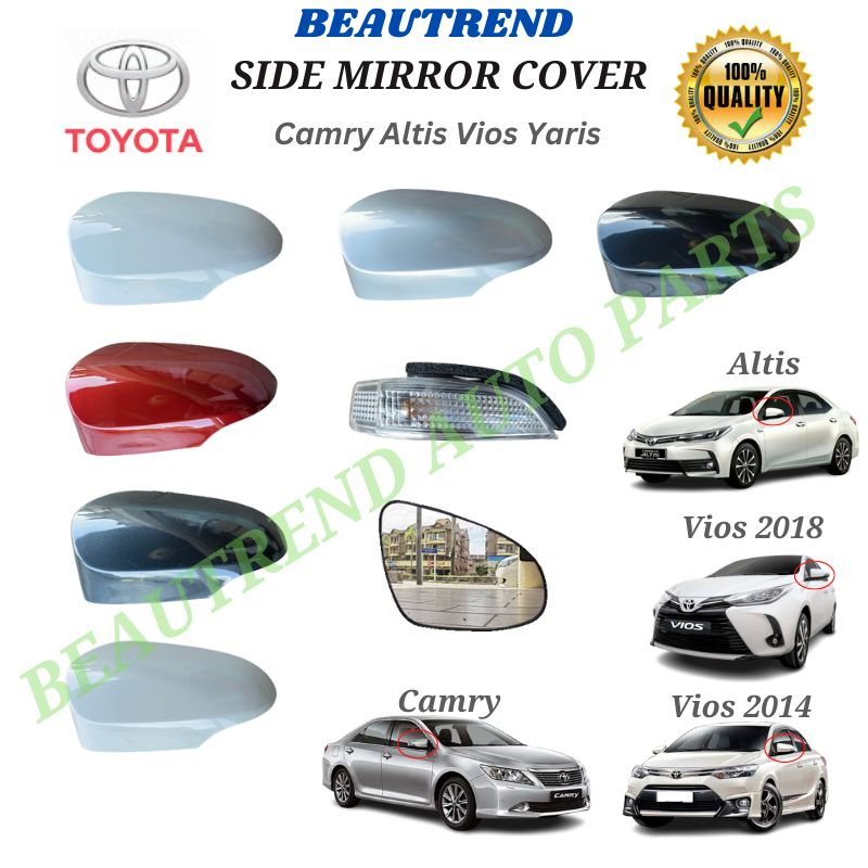 Toyota Vios NCP150 Yaris Altis ZRE172 Camry ACV50 Side Mirror Cover ...