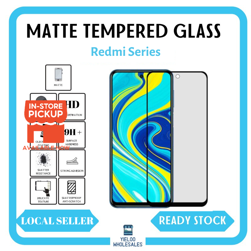 REDMI Tempered Glass Screen Protector 9D MATTE 9/9C/9A/9T/NOTE10/10 ...