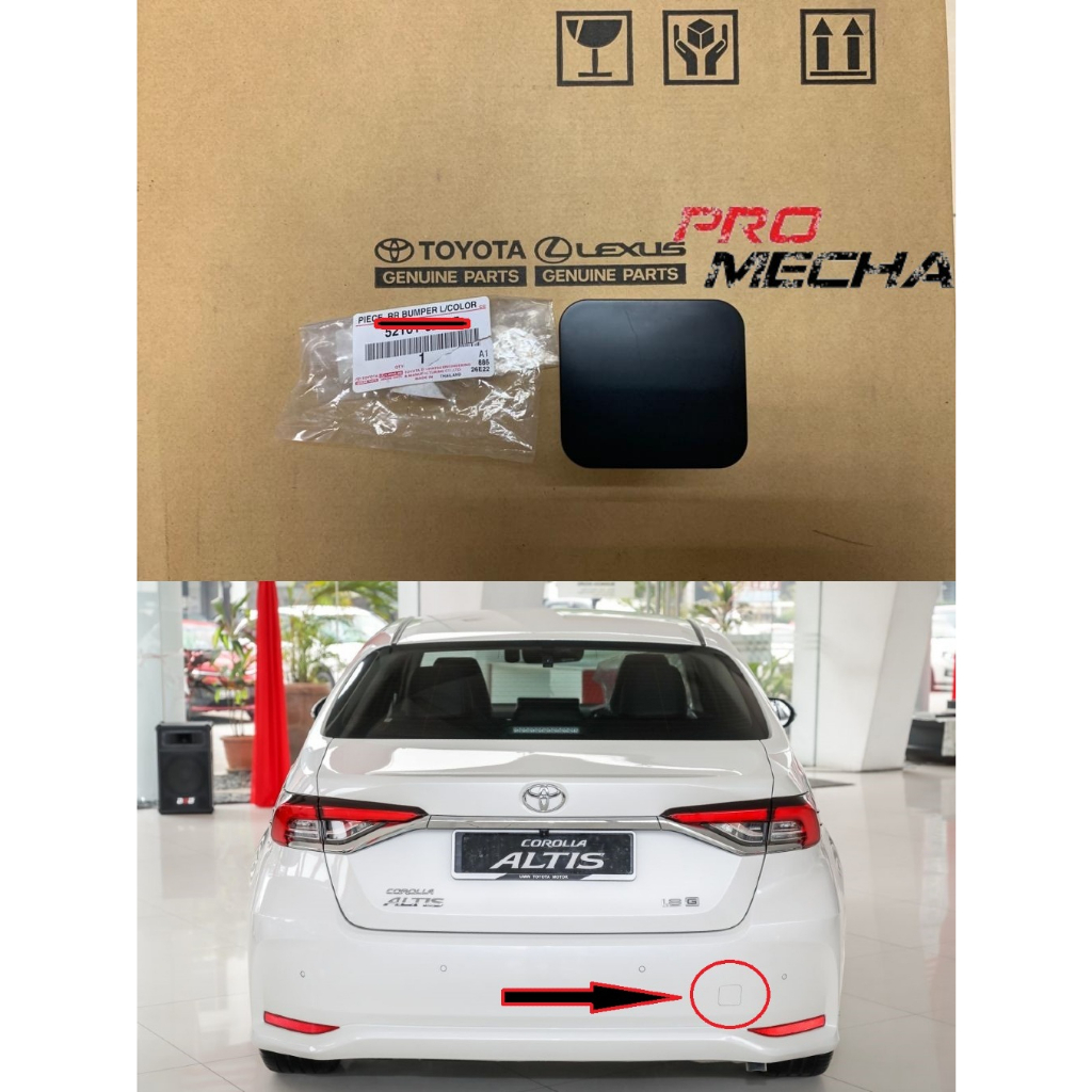 ORIGINAL TOYOTA ALTIS 2019~2020 ZRE211 REAR TOWING COVER CAP .BELAKANG ...