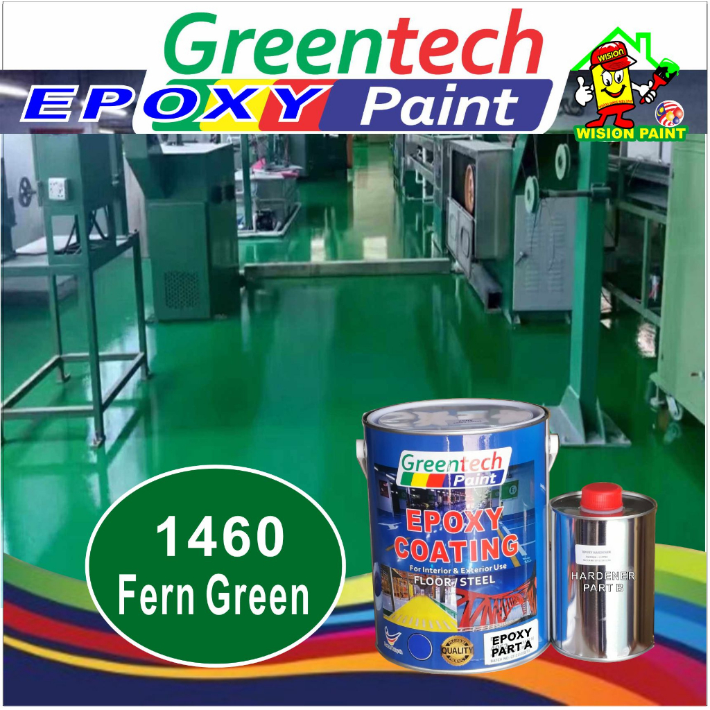 KE1460 FERN GREEN Epoxy Floor Paint ( GREENTECH EPOXY ) rumah epoxy cat ...