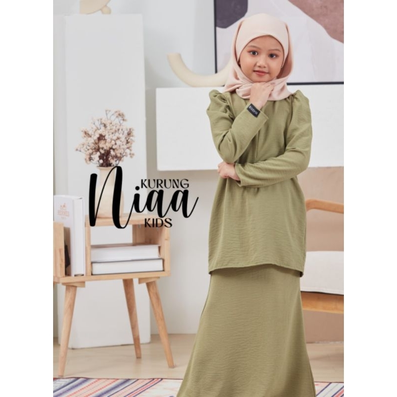 Baju Kurung Niaa Kanak-Kanak HASNURI Regular/Minimal/Moden/Puff/Kain ...