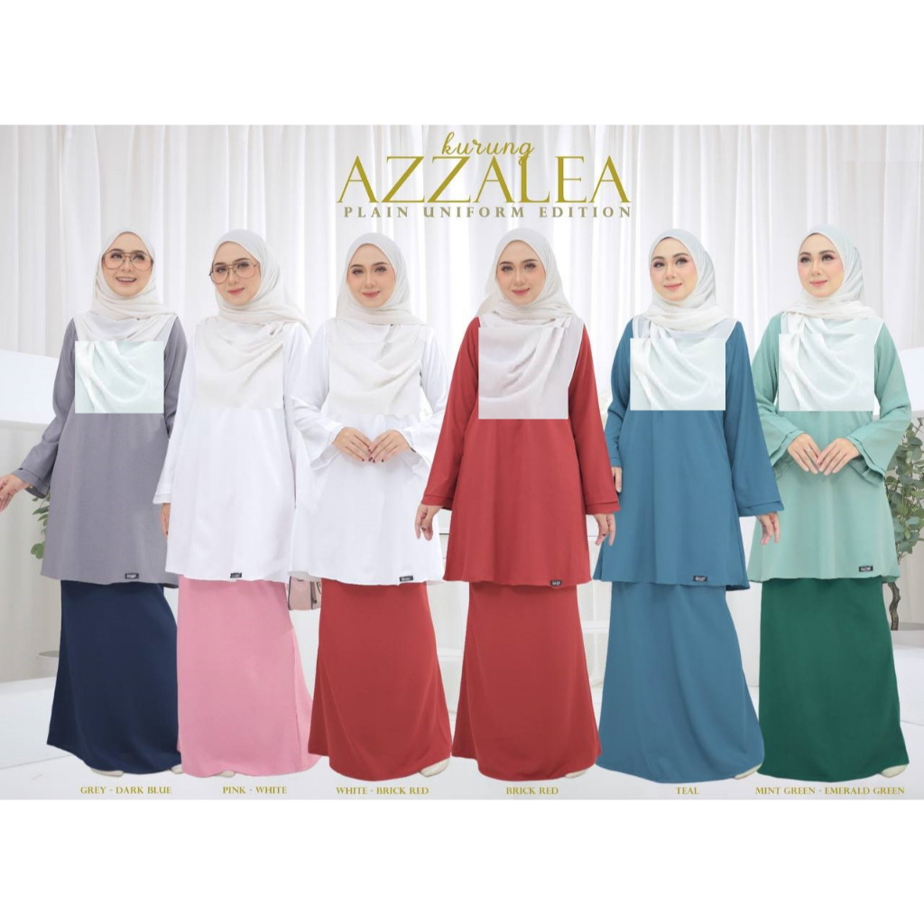 Kurung Pahang AZLIA Uniform Cikgu Sekolah / KRS PANDU PUTERI BOMBA ...