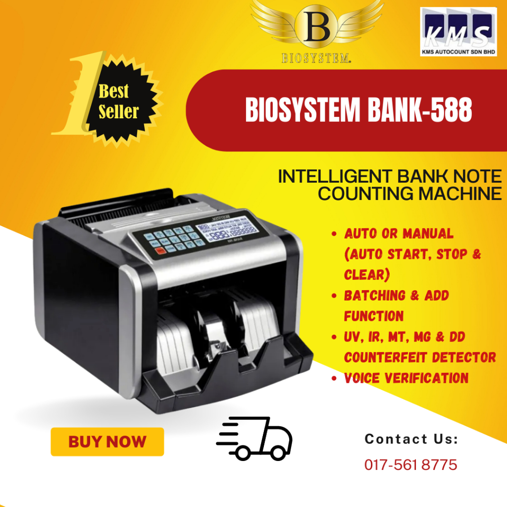BIOSYSTEM Bank-588 Intelligent Bank Note Counting Machine | Shopee Malaysia