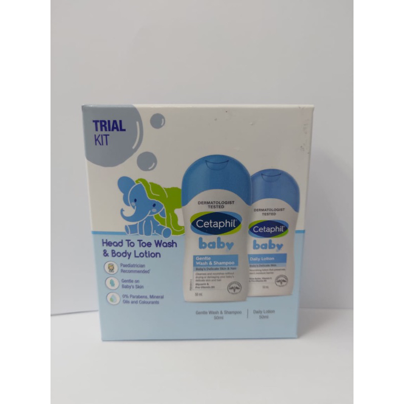 CETAPHIL BABY TRIAL KIT ( GENTLE WASH & SHAMPOO 50ML + DAILY ...