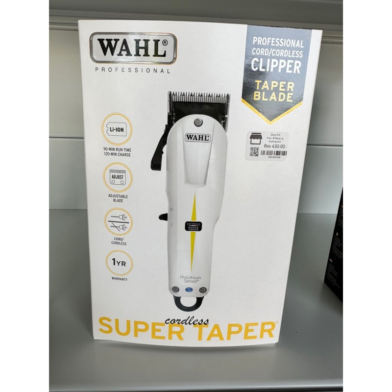 WAHL Professional Super Taper Cordless Taper Hair Clipper 100% Original ...