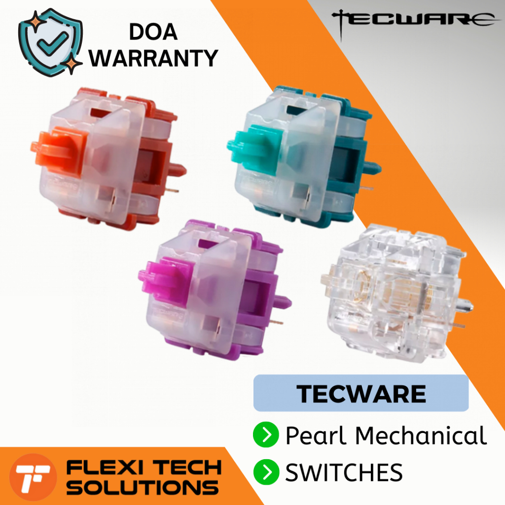 Flexi Tech TECWARE Pearl Mechanical Switches Pearl Clear / Pearl Purple ...