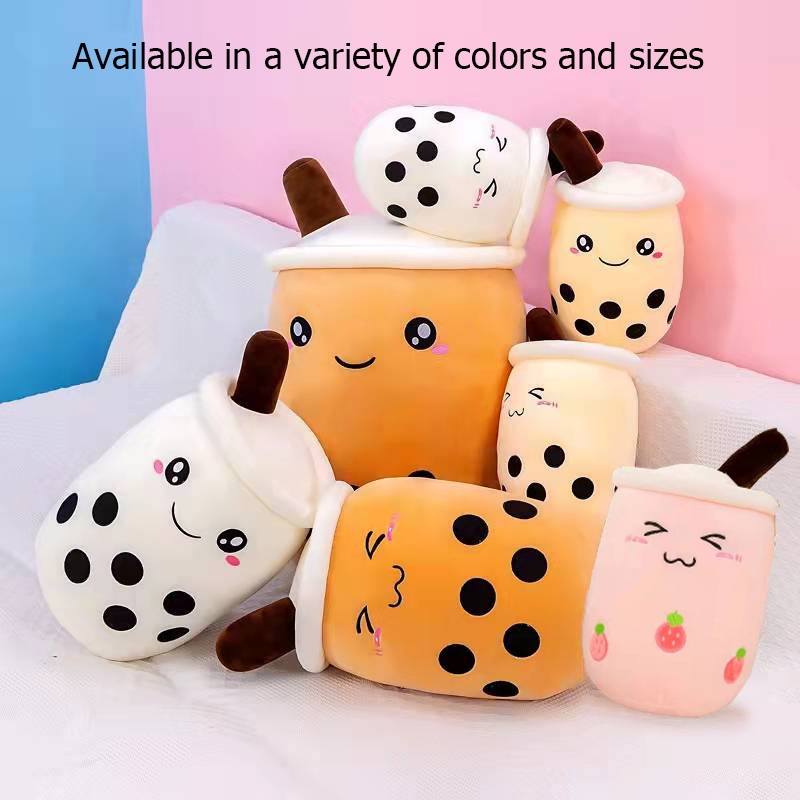 25CM-70CM tea cup plush toy milk tea soft doll Boba fruit tea cup ...