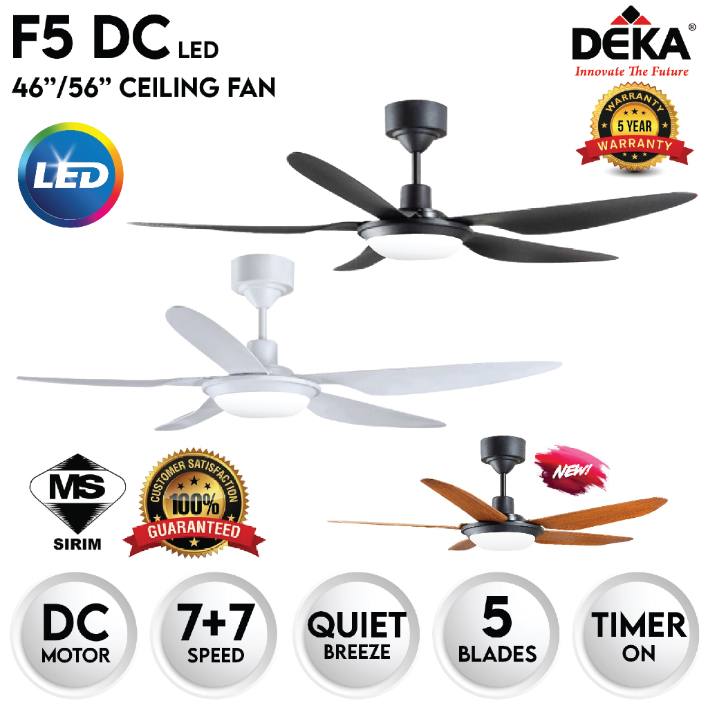 DEKA KRONOS F5DC LED 7 SPEED CEILING FAN 56” WITH REMOTE CONTROL ...