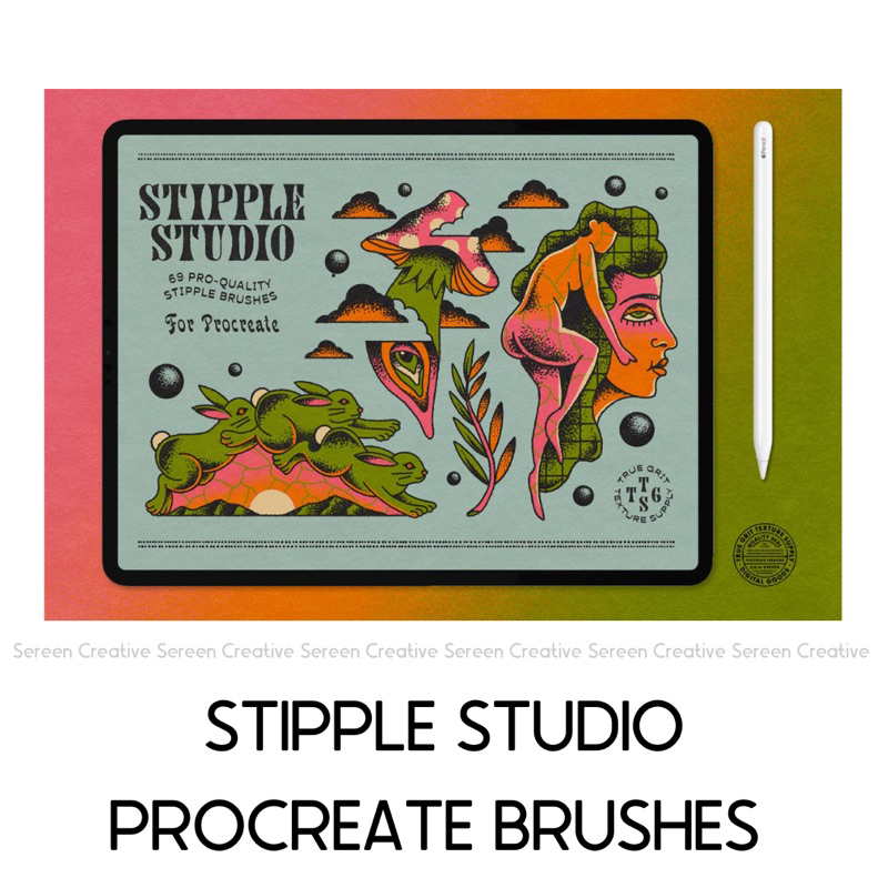 P245 Stipple Studio for Procreate multiple pen tips ranging from 0.2 mm ...