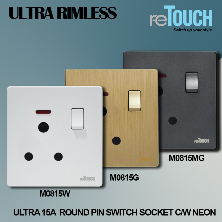 Retouch Ultra Rimless Socket and Slim Modern Switch Design Door Bell ...