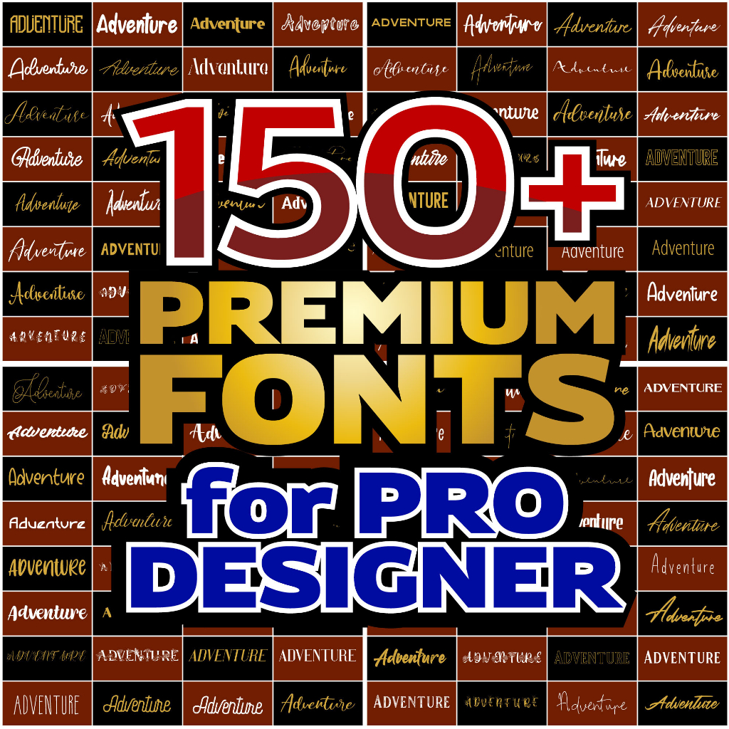 150+ Premium Fonts for Pro Designer | Shopee Malaysia