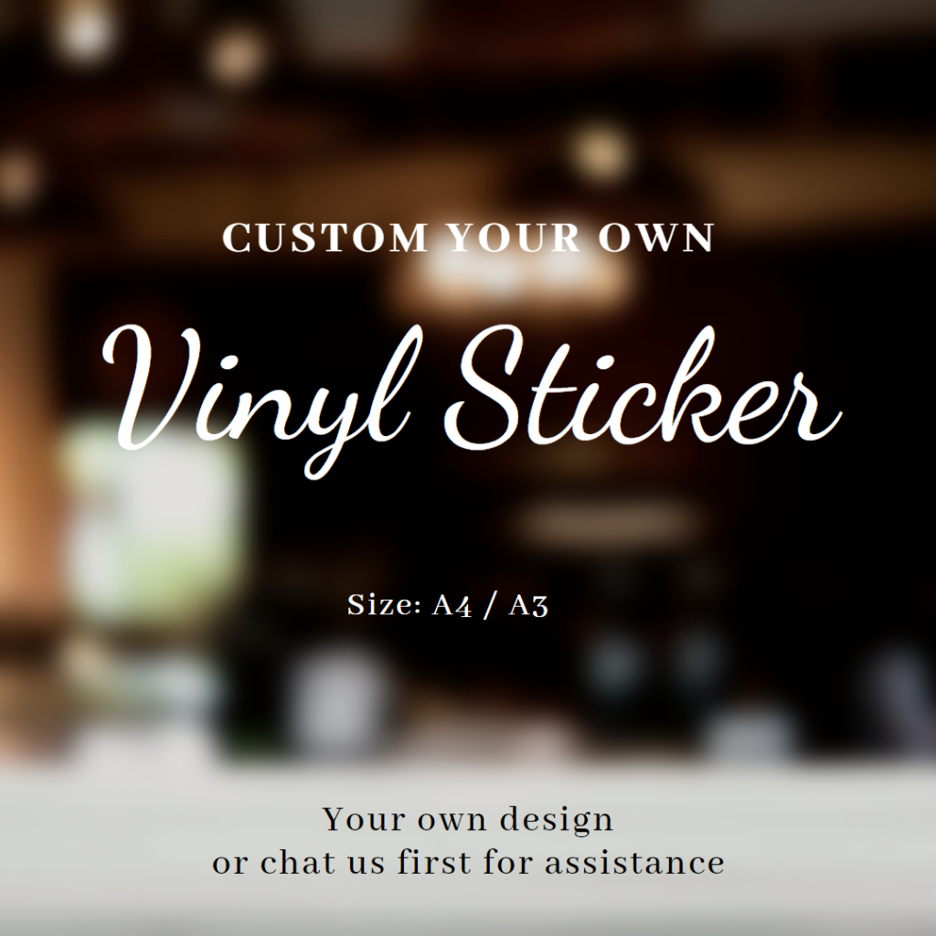 Custom Vinyl Sticker for Glass Mirror Wall Partition | Operating Hour ...